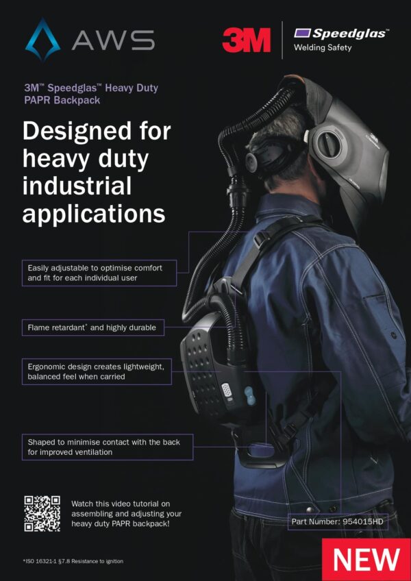 3M Speedglas Papr Back Pack For Adflo Welding Helmets Backpack Harness ...