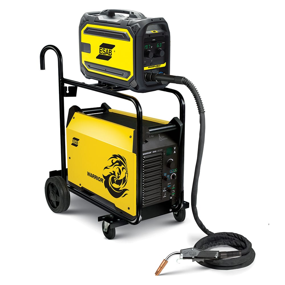 ESAB Warrior 400i Cc/cv With Robust Feed Pro Welder – Os Mig/tig/stick ...