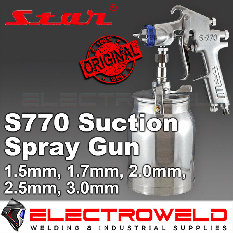 Star S770 Air Suction Spray Gun 1L Pot Paint - 1.5 MM 1.7 MM 2 MM 2.5 ...