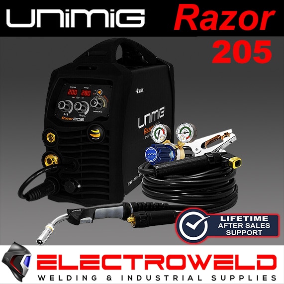 Unimig Razor 205 Smart Set Mig/tig/mma Welder - Kumjrrw205ssmig - Best ...