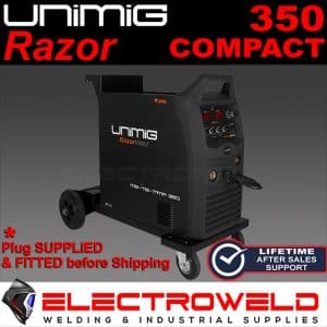 Unimig Razor 350 Mig / Tig / Mma Compact Welder - Kumjr350k-sg - Best ...
