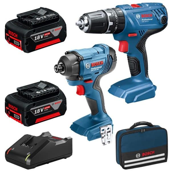 Bosch 18V 4.0Ah Li-ion Cordless 2pce Combo Kit - Electroweld