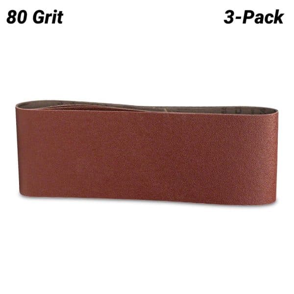 3 x Bosch 100mm x 610mm Linishing Belt 80# Belt Sander Linisher