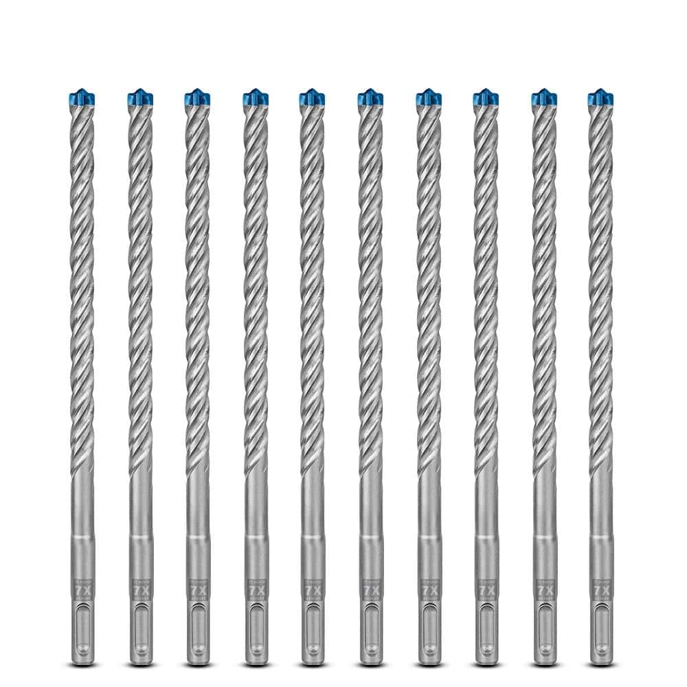 10 x Bosch 10mm x 150mm x 215mm 7X Hammer Drill Bits Set
